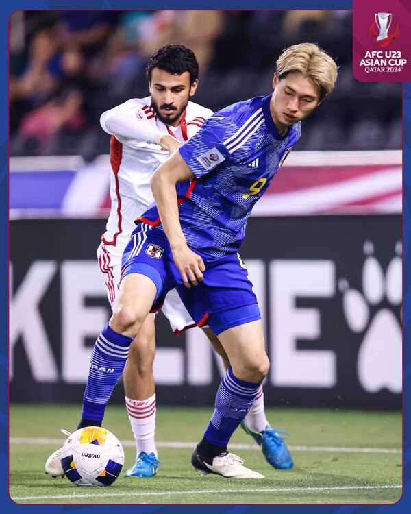 [U23 아시안컵] ‘한일 나란히 조기 8강 확정!’ 일본, UAE 2-0으로 격파